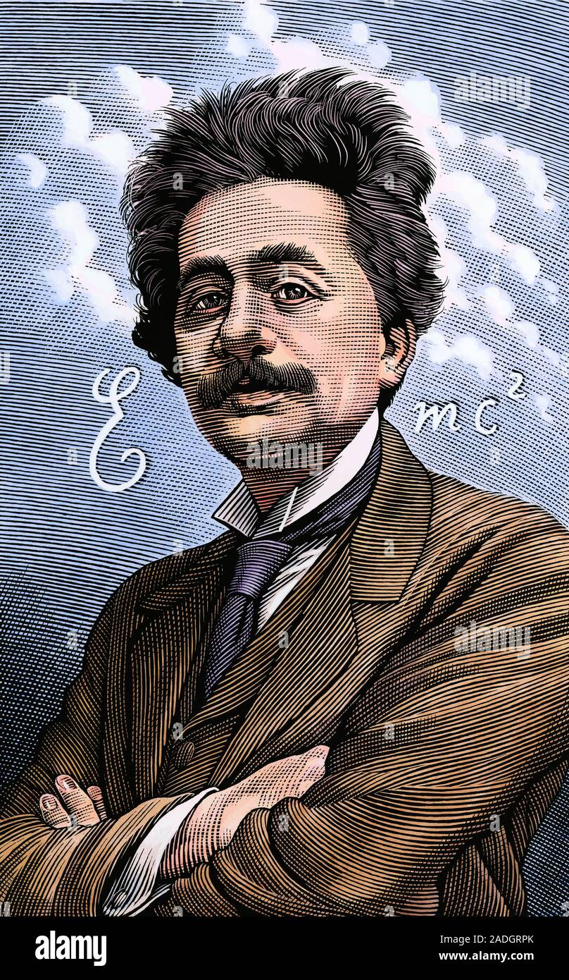 Albert Einstein (1879-1955), German-Swiss-US physicist. Born in Ulm ...