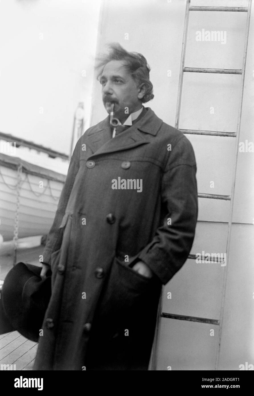 Albert Einstein (1879-1955), German-born physicist. Famous for his ...