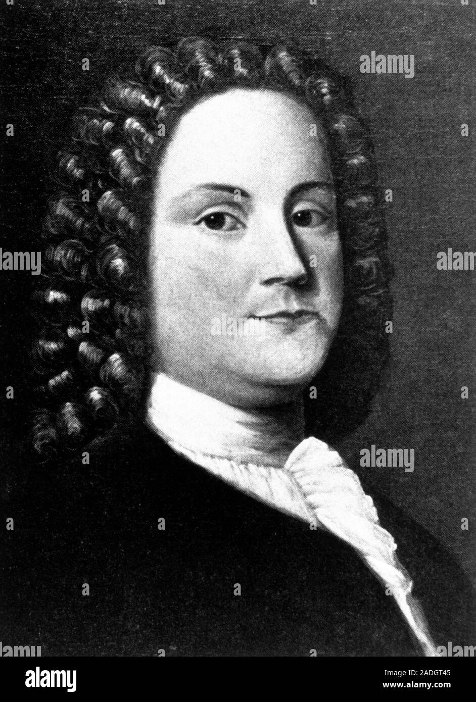 Benjamin Franklin. Historical portrait of the American scientist and ...