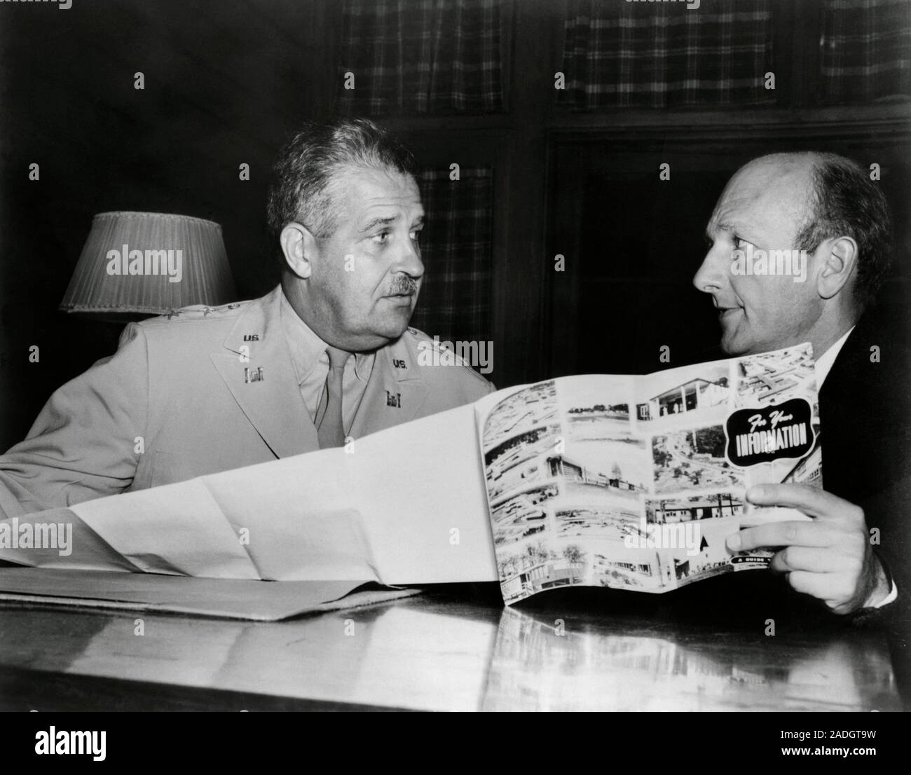 Major General Leslie R. Groves and David Lilienthal, the chairman of ...