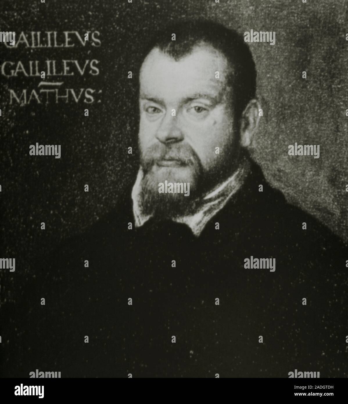 Portrait in oils of Galileo Galilei (1564-1642), Italian astronomer ...