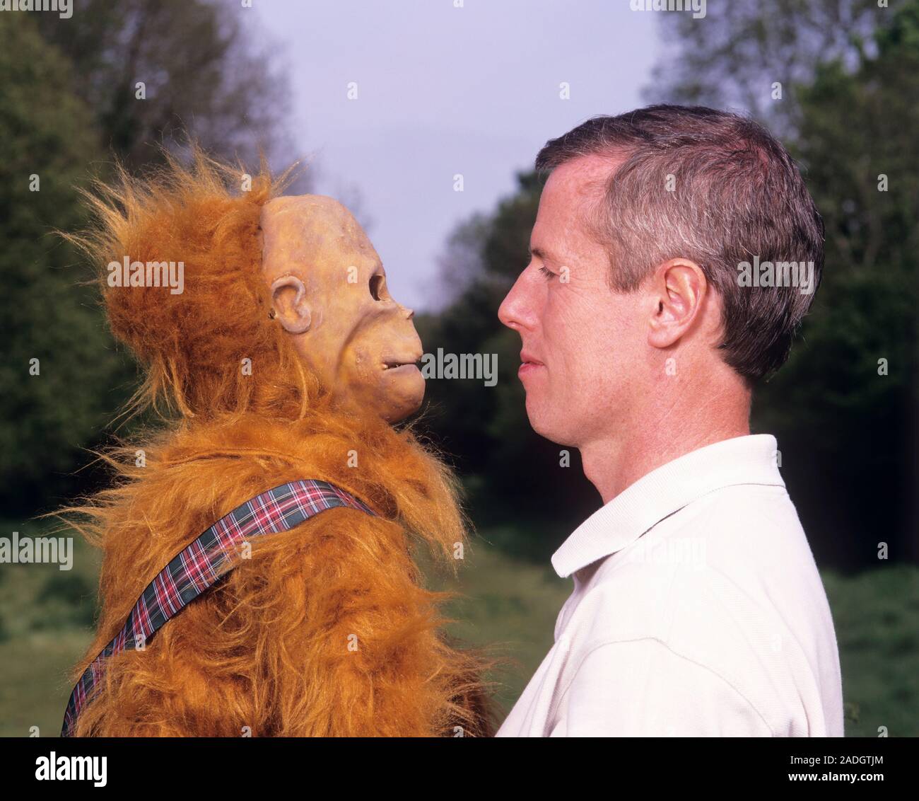 Steve Grand and Lucy. Portrait of Steve Grand, the British artificial ...