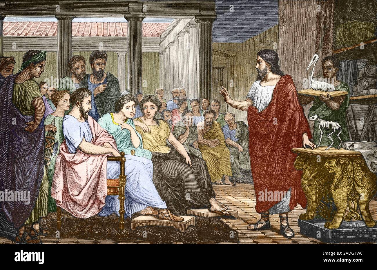 Galen (c.129-200 AD), Ancient Greek physician and anatomist, lecturing ...