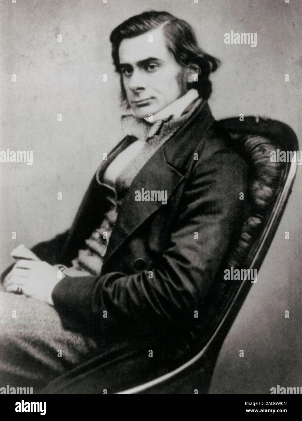 Thomas Huxley. Photograph of English biologist Thomas Henry Huxley ...