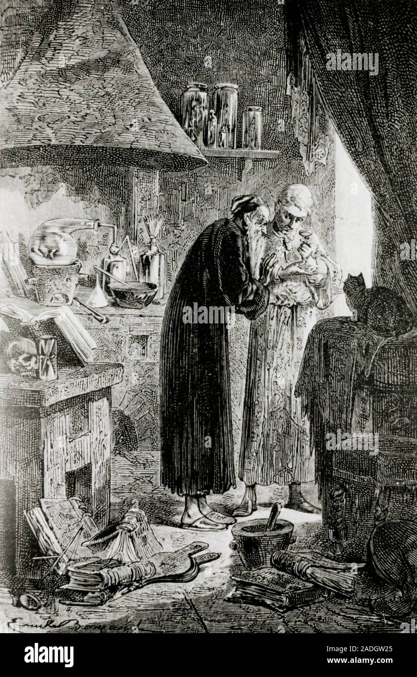 Jan van Helmont. Engraving of Jan (or Johannes) Baptista van Helmont ...