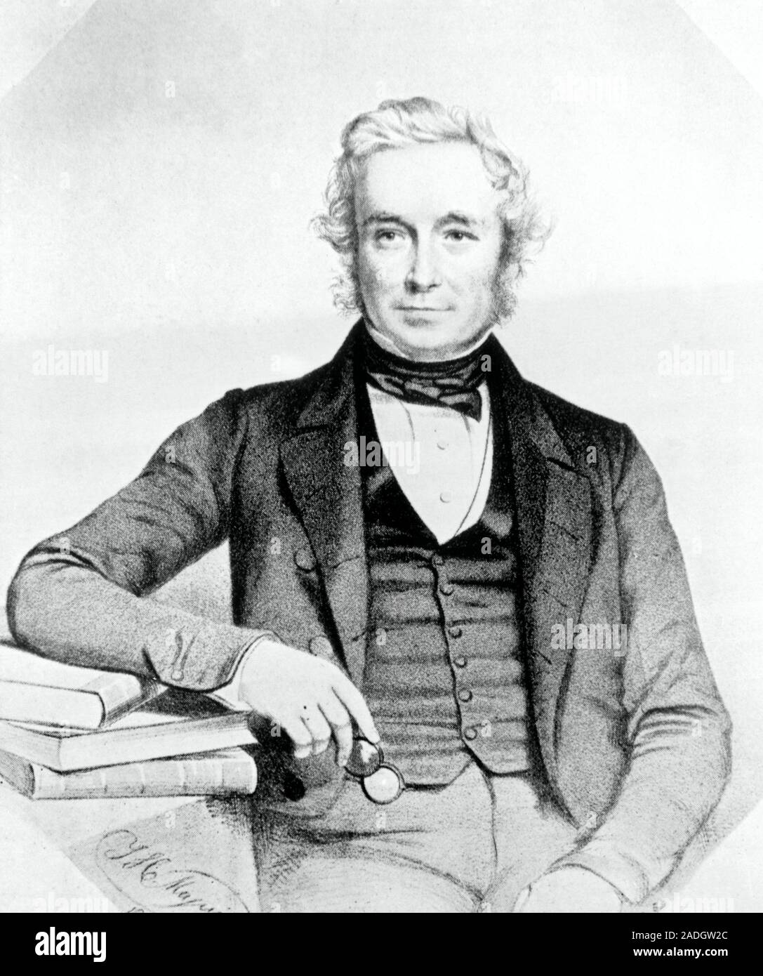 John Henslow. Engraving of Reverend John Henslow (1796-1861), British ...