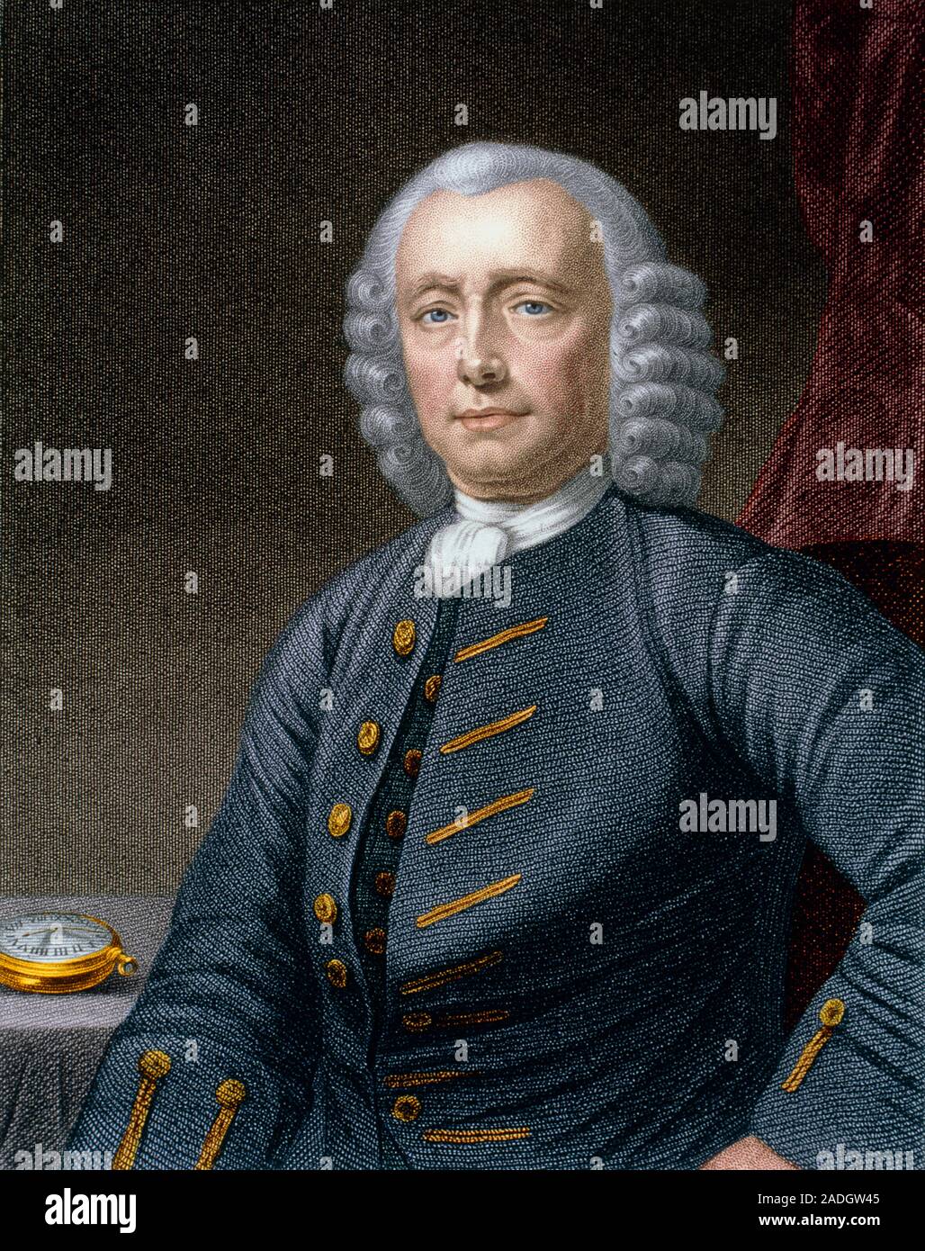 John Harrison. Historical portrait of the British inventor John ...