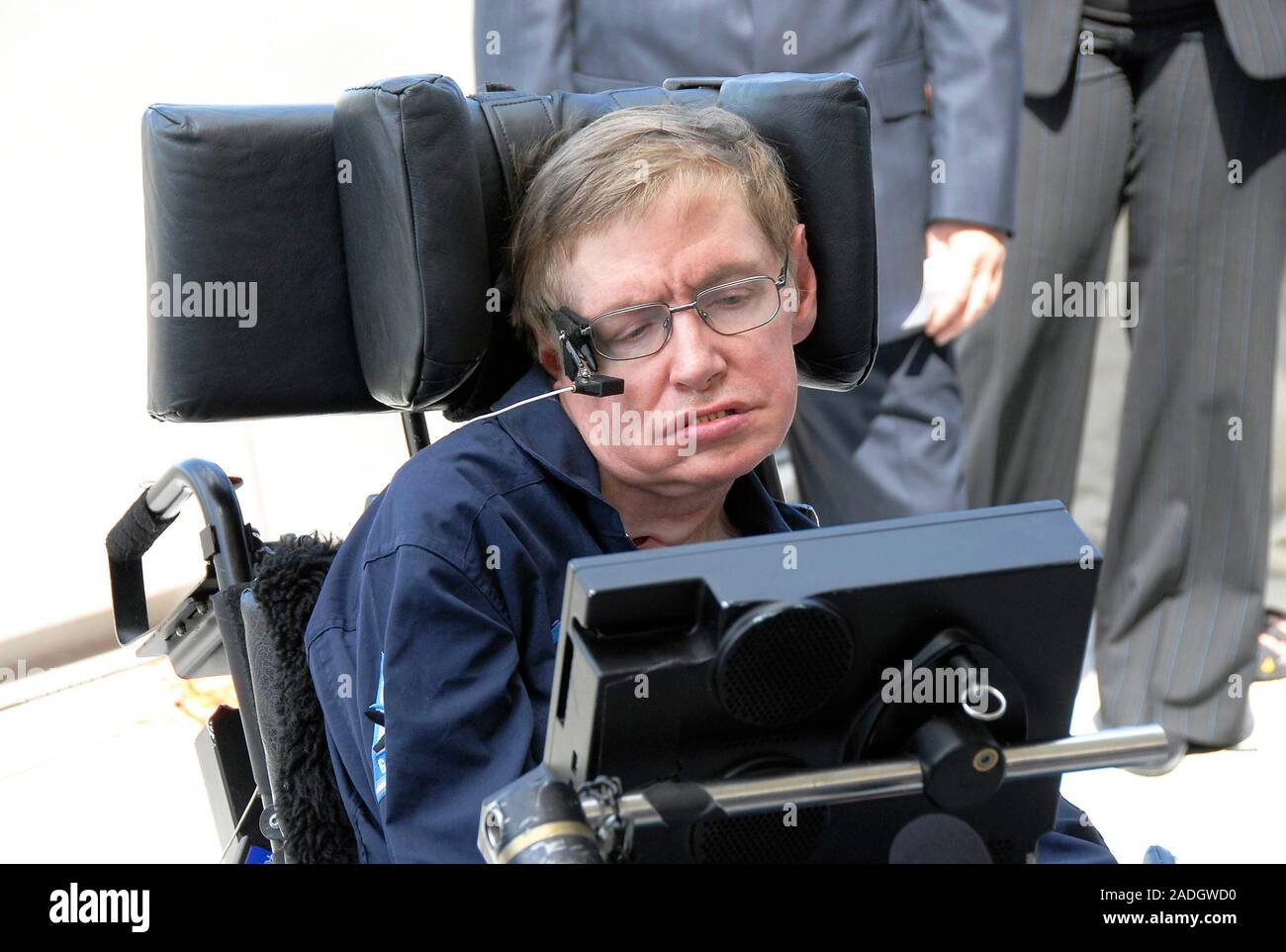 Stephen Hawking, (1942-2018) British theoretical physicist, at Kennedy ...