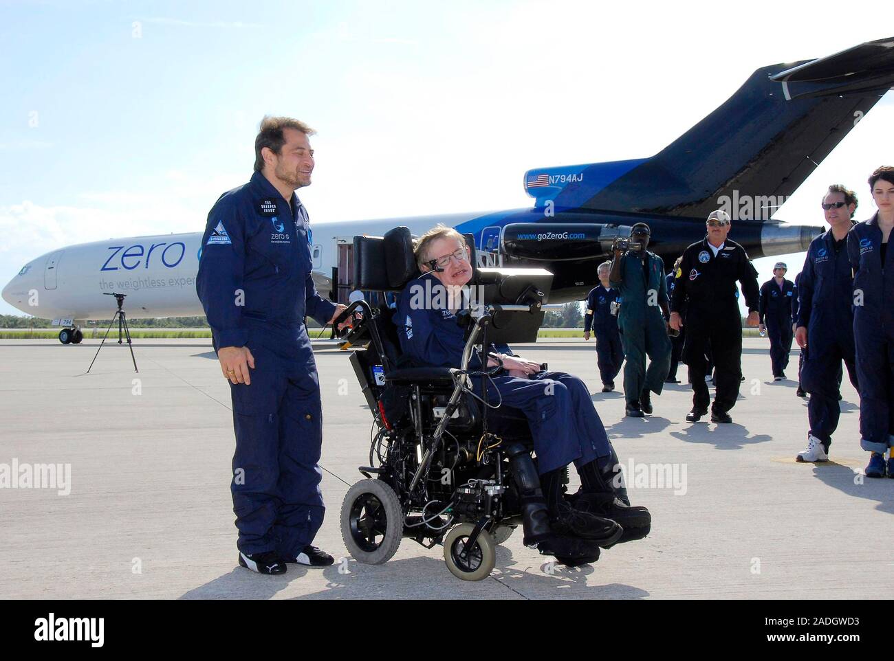 Stephen Hawking, (1942-2018) British theoretical physicist, with Peter ...