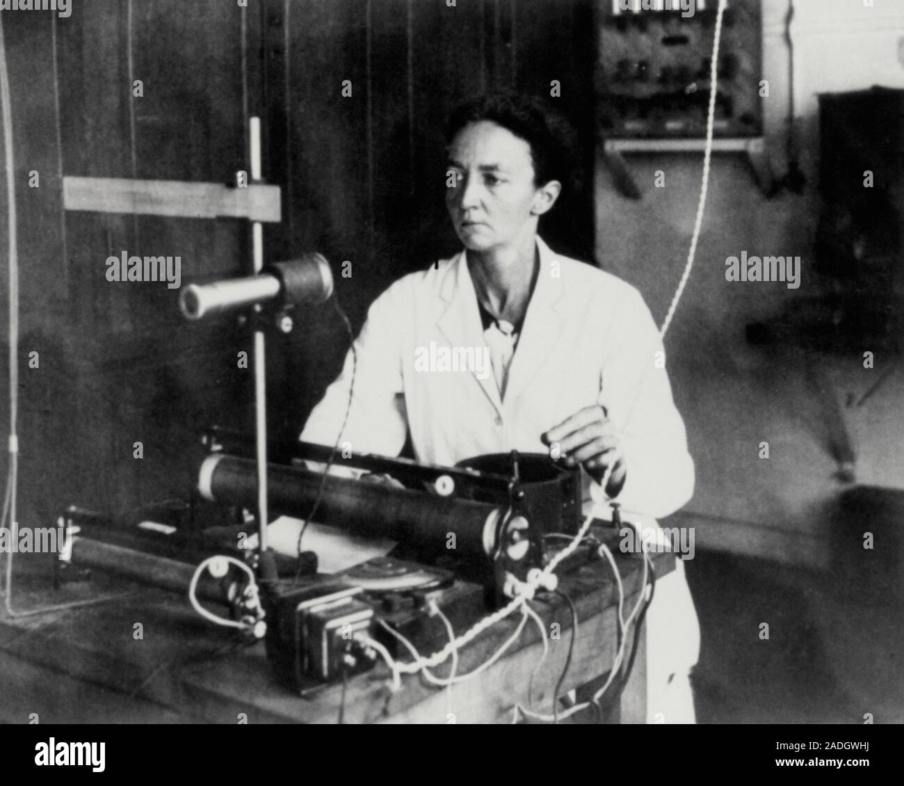 Irene Joliot-Curie. Portrait of the French nuclear physicist and Nobel ...