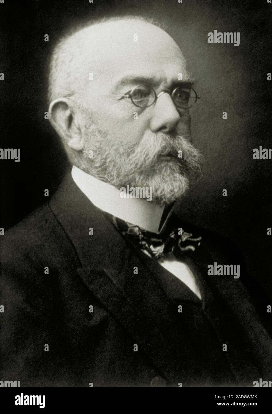The German bacteriologist Robert Koch, 1843-1910. Koch is considered ...