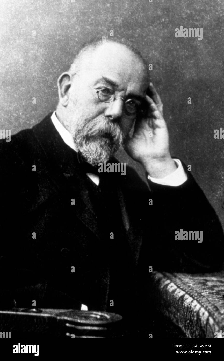 The German bacteriologist Robert Koch, 1843-1910. Koch is considered ...