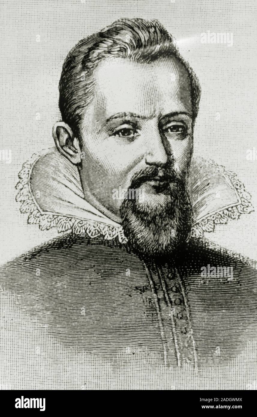 Engraving of Johann Kepler (1571-1630), German astronomer. Kepler ...