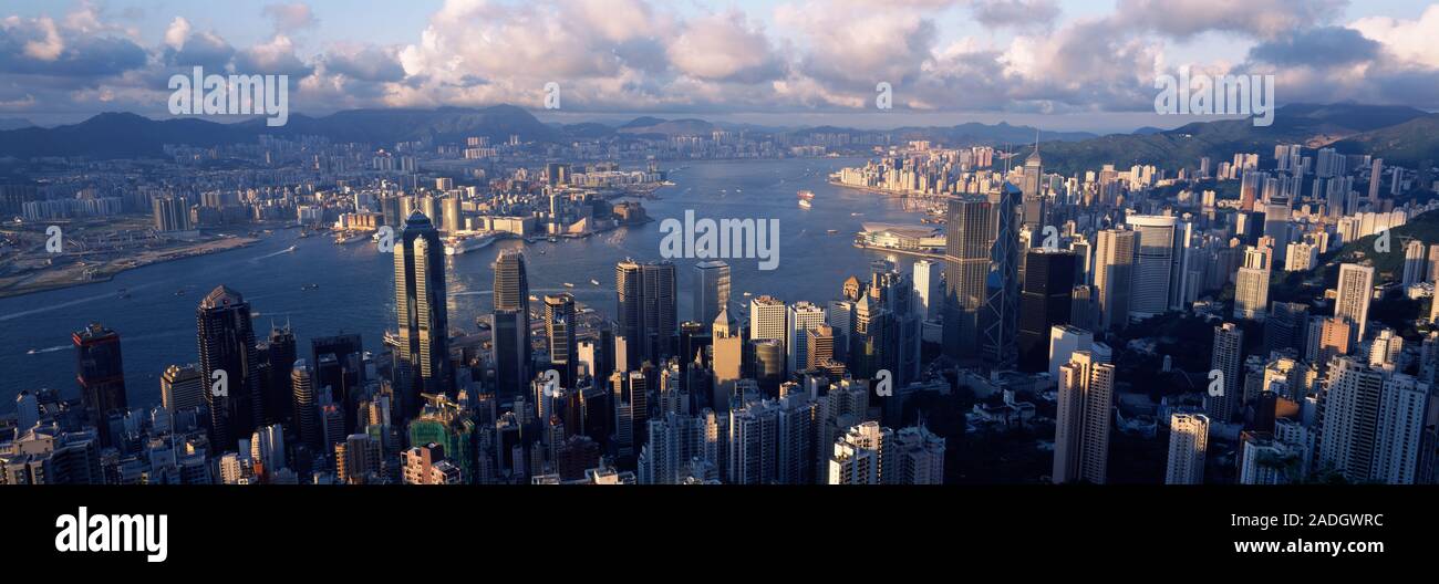 Aerial view of city, Hong Kong Stock Photo - Alamy