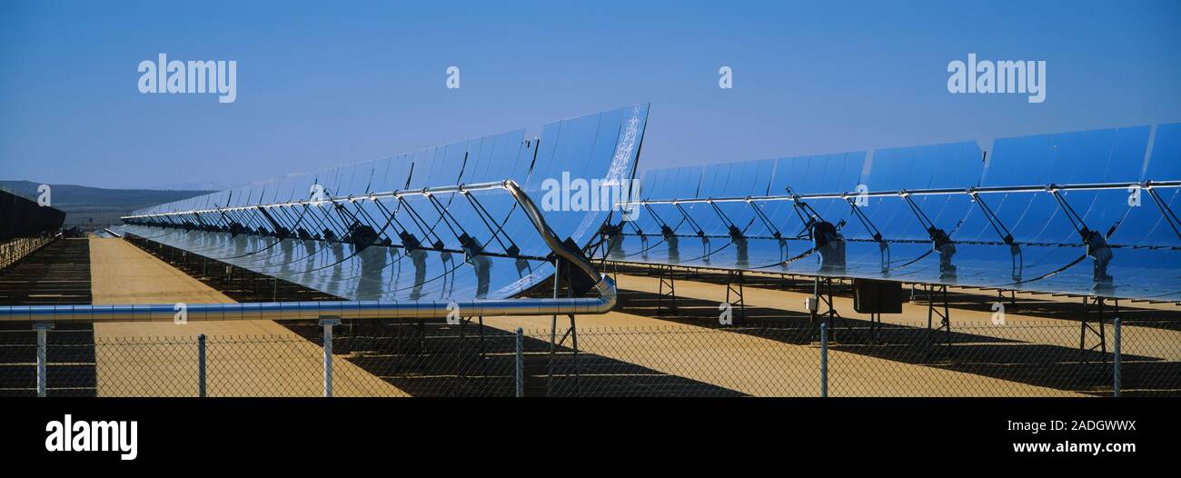 Solar panels in a solar power station, Kramer Junction, California, USA ...