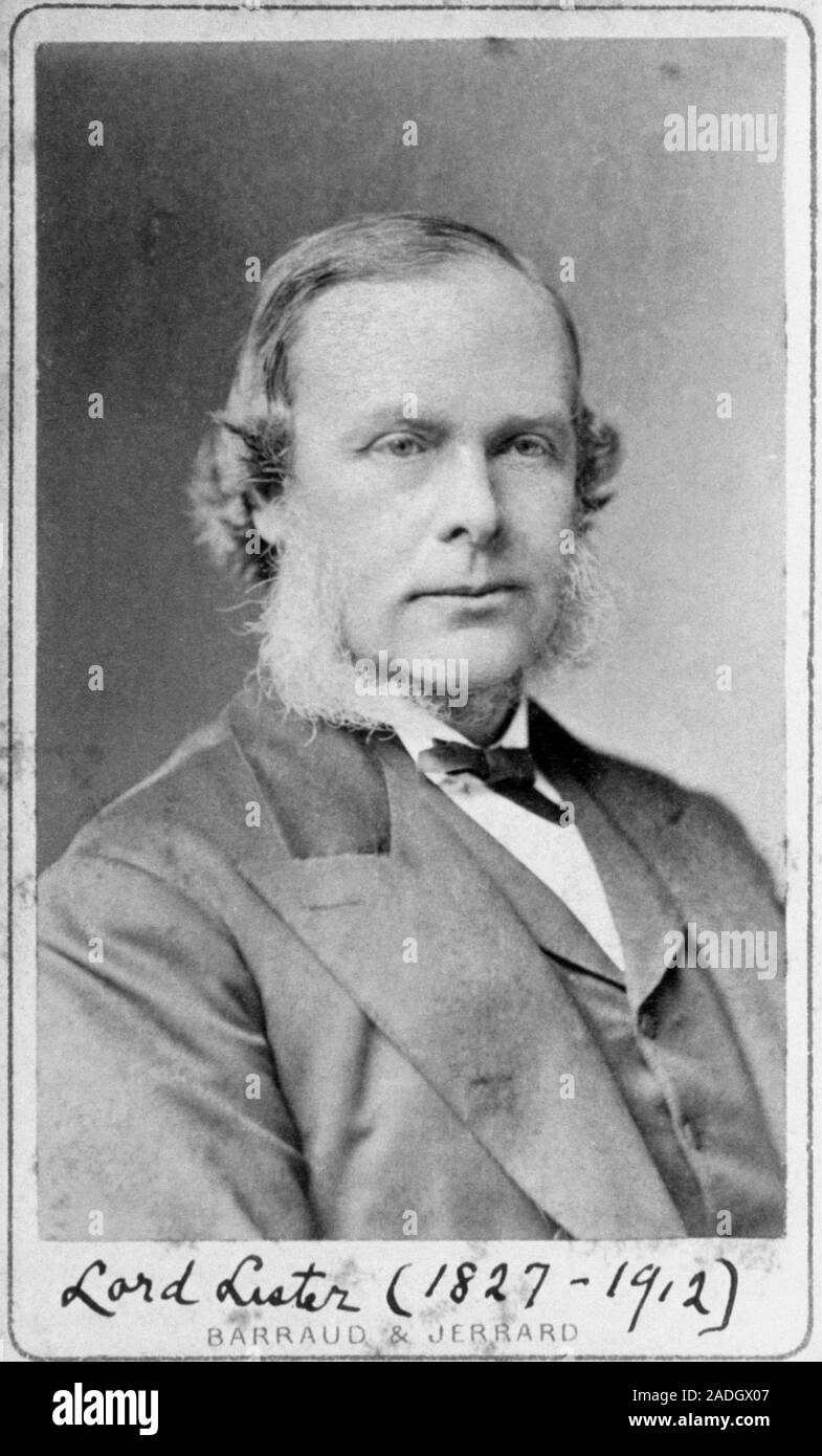 Lord Joseph Lister (1827-1912) the English surgeon who pioneered the ...