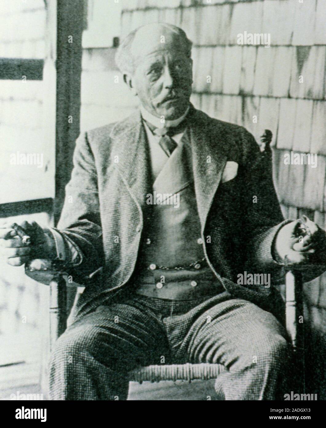 Portrait of Percival Lowell (1855-1916), American astronomer. Lowell ...