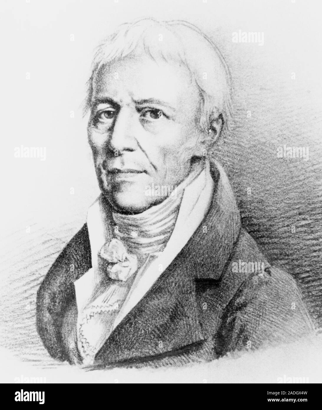 Jean Lamarck. Drawing of Jean Lamarck (1744-1829), French naturalist ...