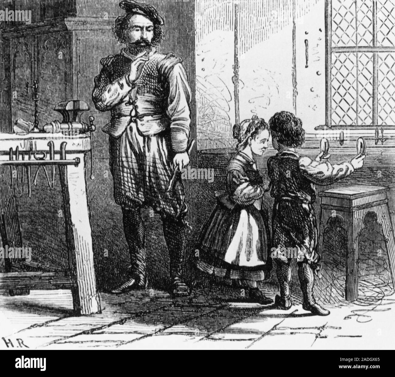 Hans Lippershey. Historical engraving of Hans Lippershey (1570-1619 ...