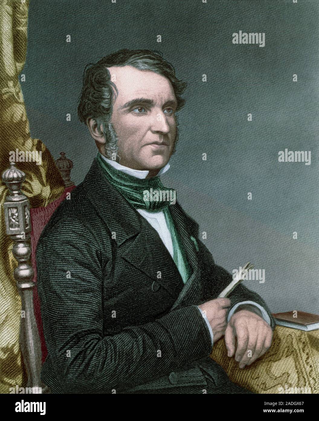 Justus von Liebig. Coloured Portrait of Baron Justus von Liebig (1803 ...