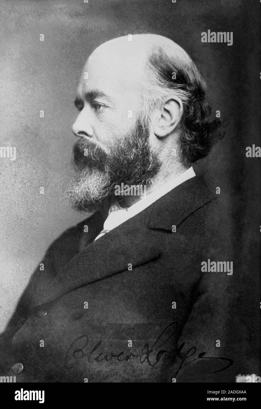 Oliver Joseph Lodge (1851-1940), British physicist and radio pioneer ...