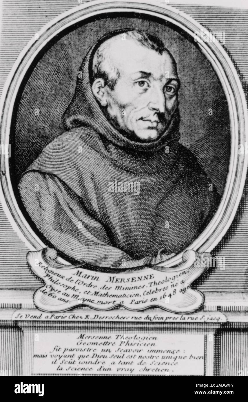 Marin Mersenne. Portrait of Marin Mersenne (1588- 1648), French ...