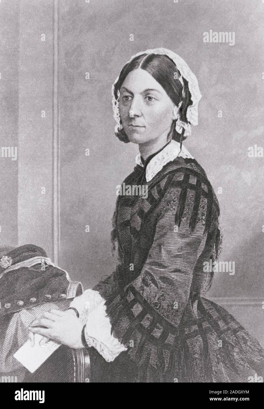 Florence Nightingale (1820-1910) the English nurse and hospital ...