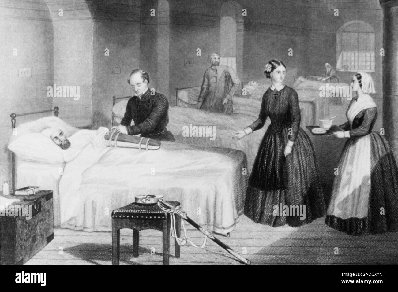 Florence Nightingale (1820-1910) the English nurse and hospital ...