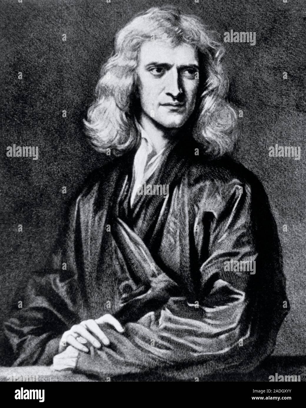 Earliest portrait of the English physicist and mathematician Sir Isaac ...