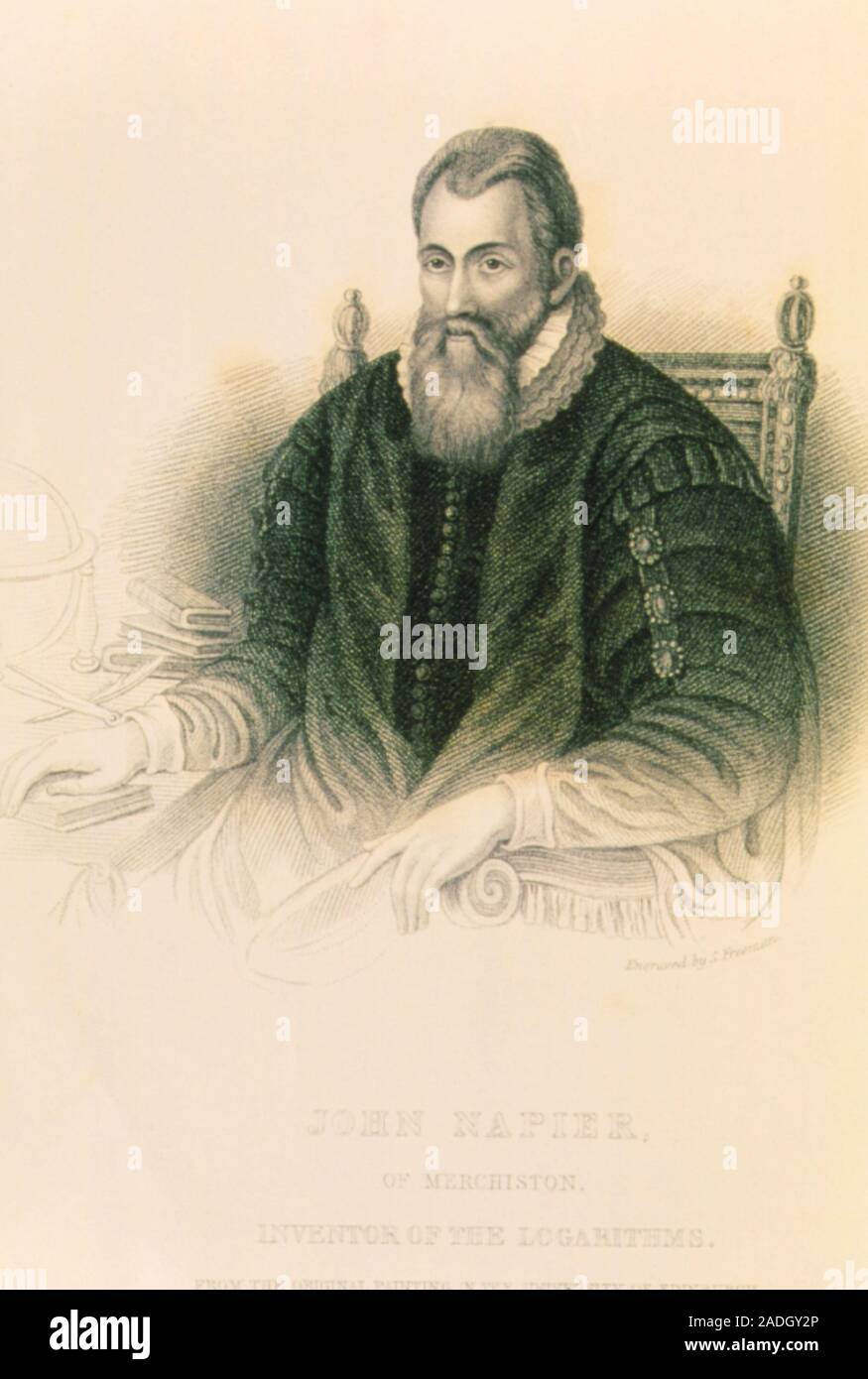 John Napier. Portrait of the Scottish mathematician John Napier (1550 ...