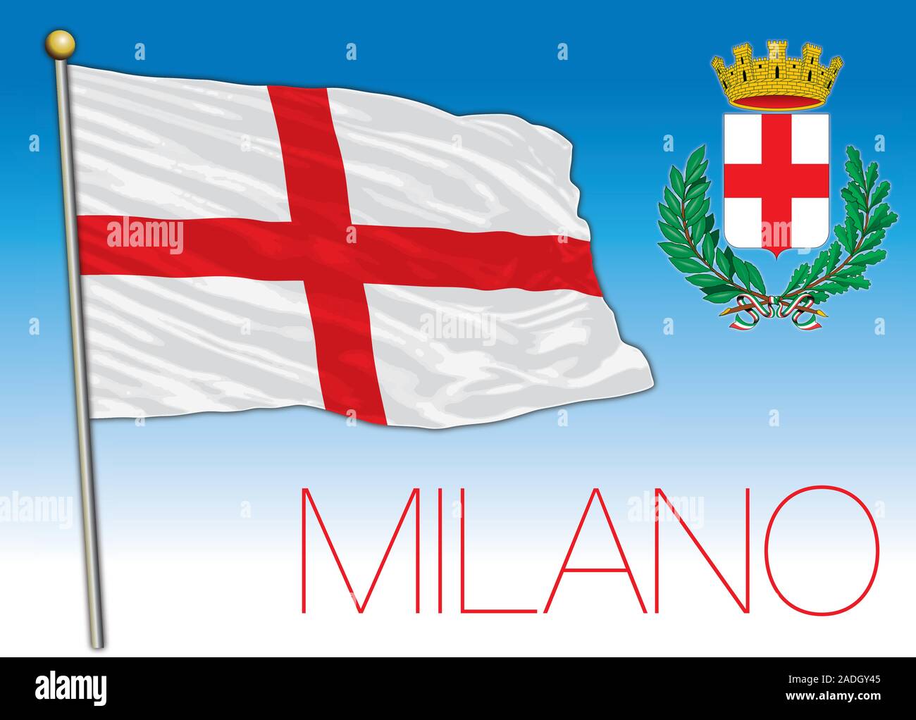 City Of Milan Flag