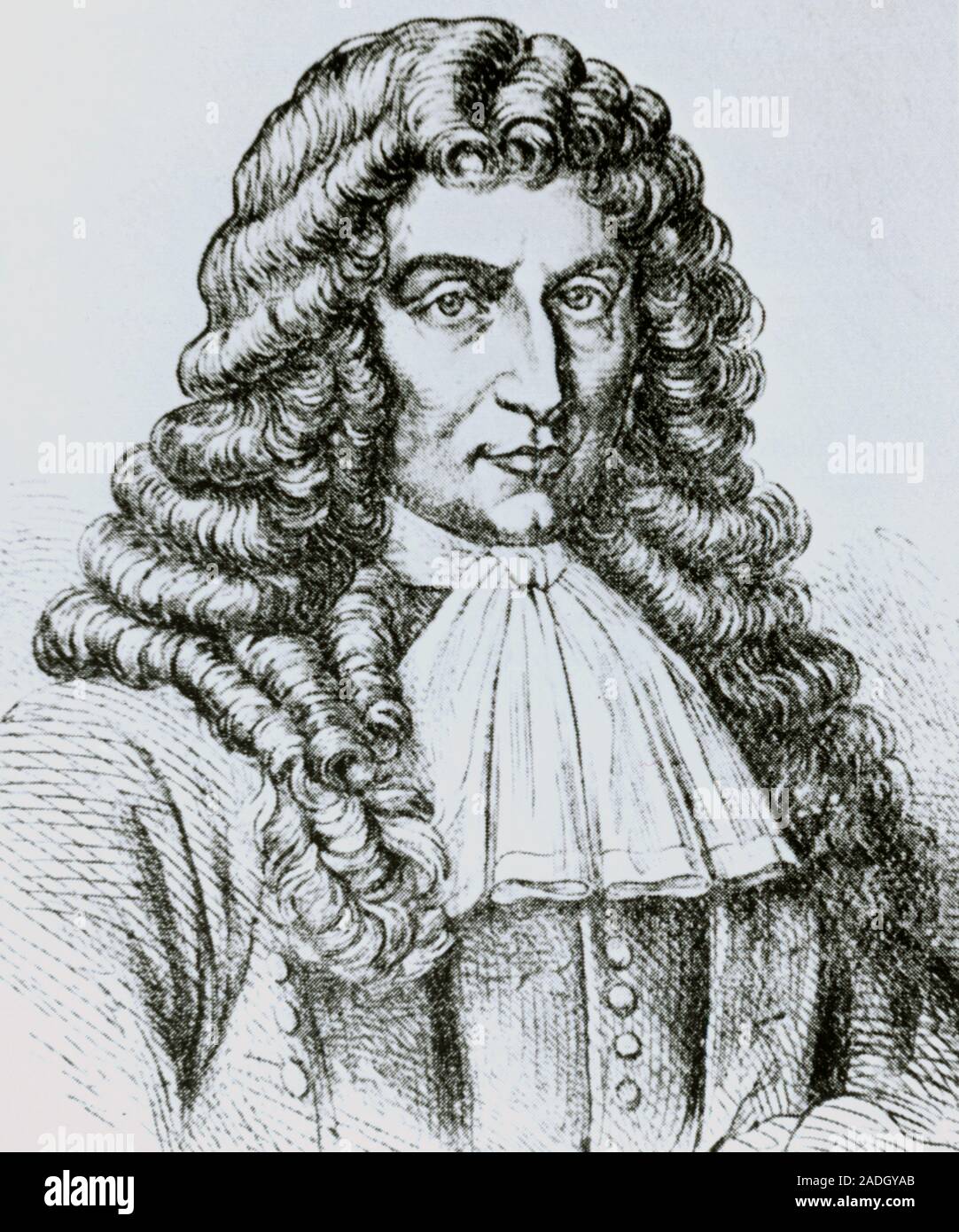 Denis Papin. Engraving of Denis Papin (1647-1712), French physicist and ...