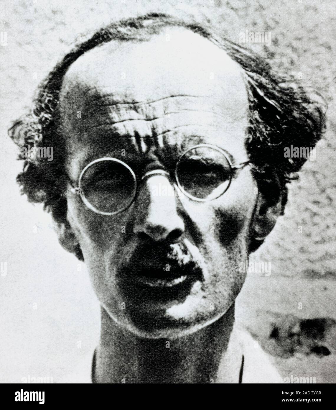 Auguste Piccard. Portrait of the Swiss physicist Auguste Piccard (1884 ...