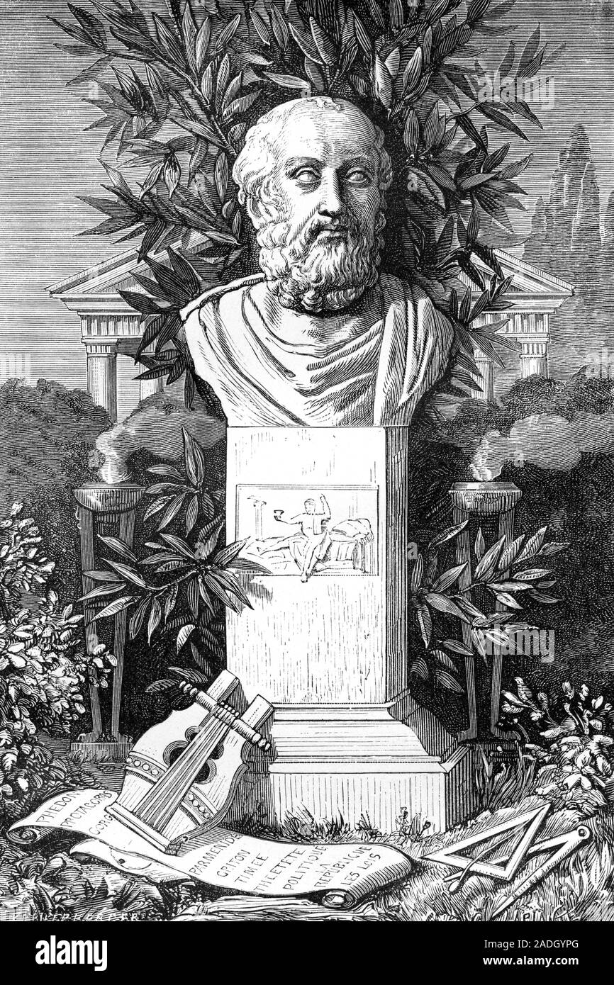 Plato (427-347 BC), Ancient Greek philosopher. Plato's spirit of ...