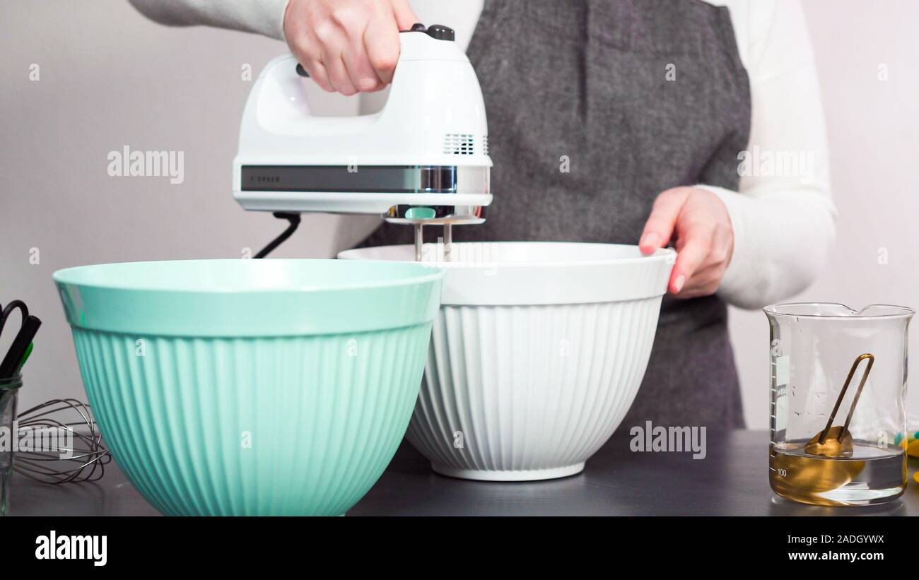 Step by step. Preparing simple royal icing to decorate sugar cookies ...