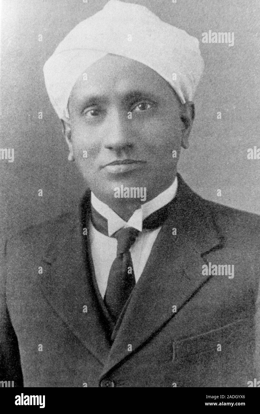 Sir Chandrasekhara Venkata Raman (1888-1970), the Indian physicist ...