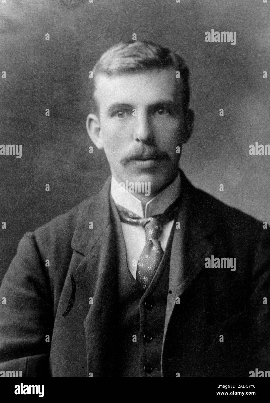 The New Zealand born physicist Sir Ernest Rutherford (1871-1937 ...