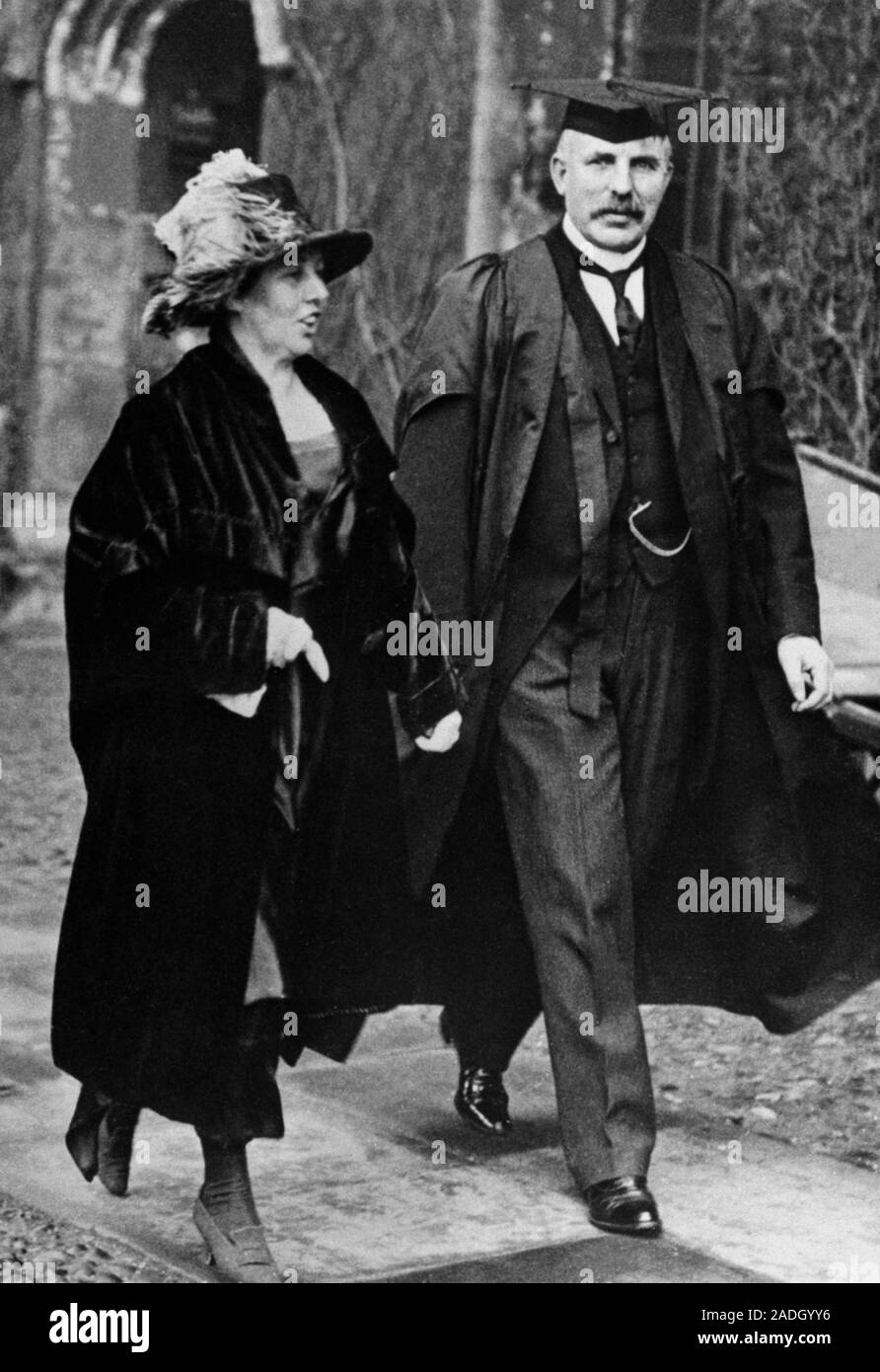 The New Zealand born physicist Sir Ernest Rutherford (1871-1937) and ...