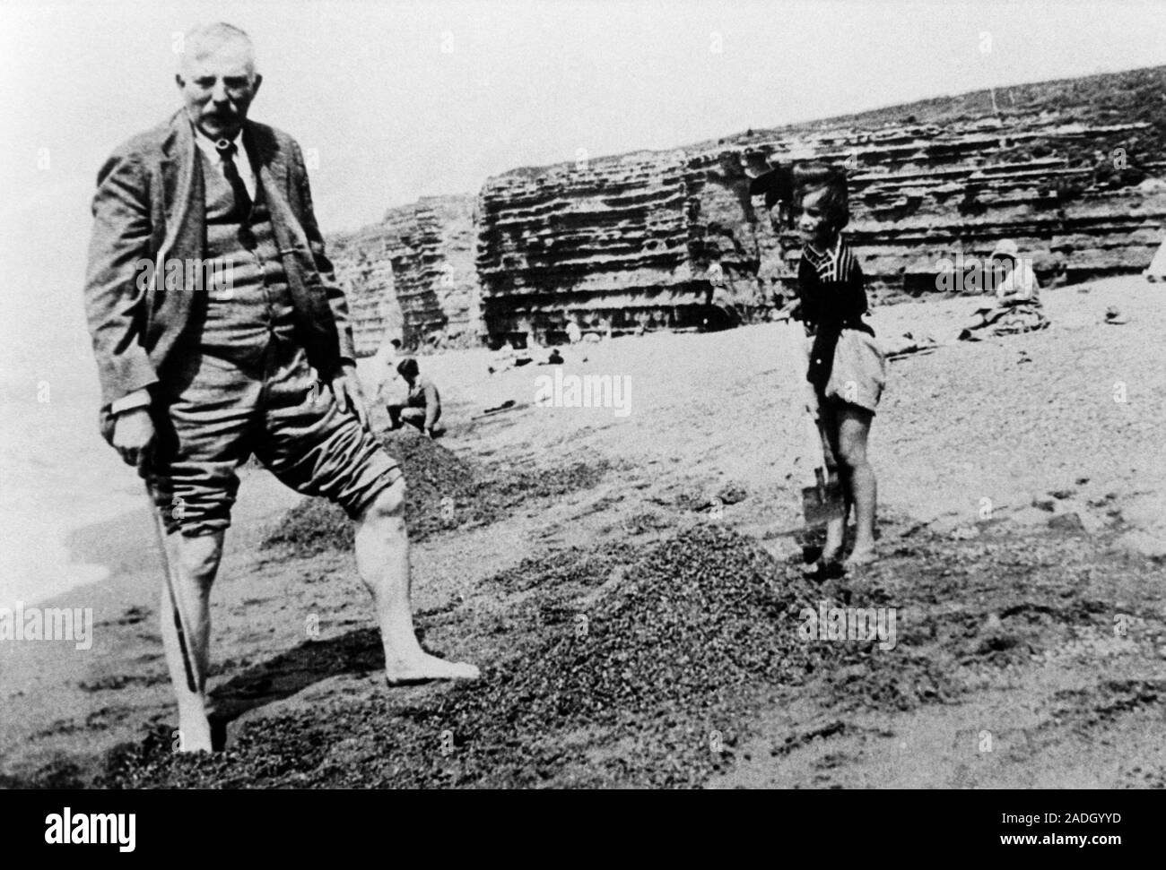 The New Zealand born physicist Sir Ernest Rutherford (1871-1937) with ...