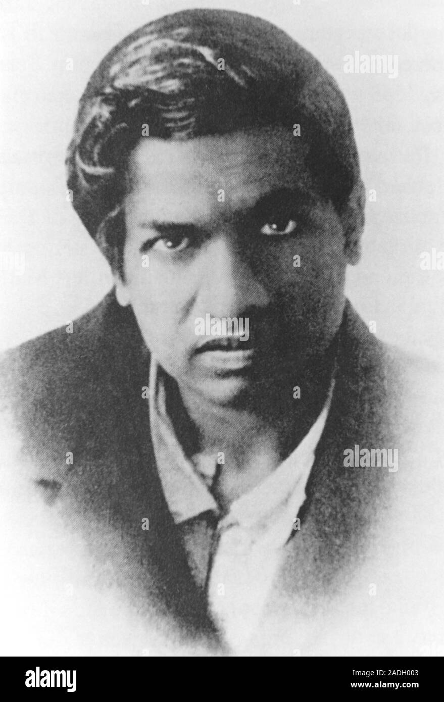 Srinivasa Ramanujan (1887-1920), Indian mathematical genius. Ramanujan ...
