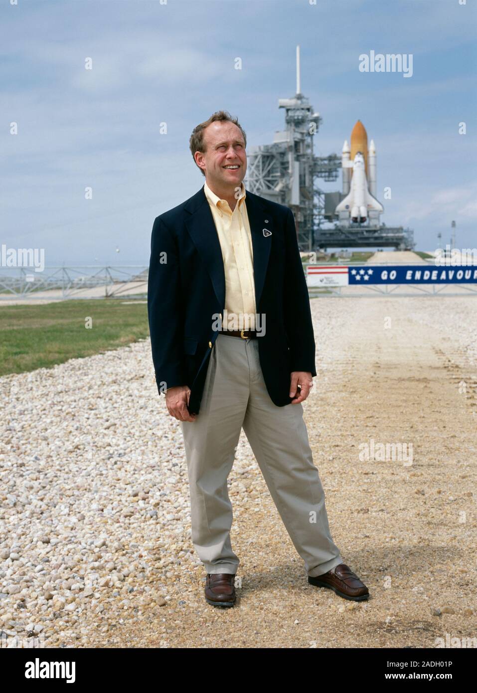 Planetary Protection Officer Dr John Rummel with the Space Shuttle ...