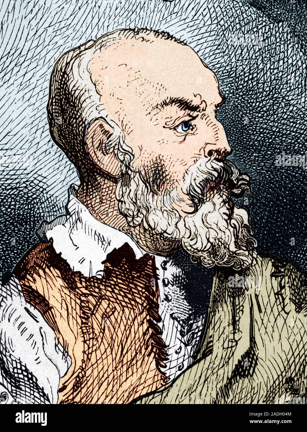 Petrus Ramus (1515-1572), French humanist and philosopher, coloured ...