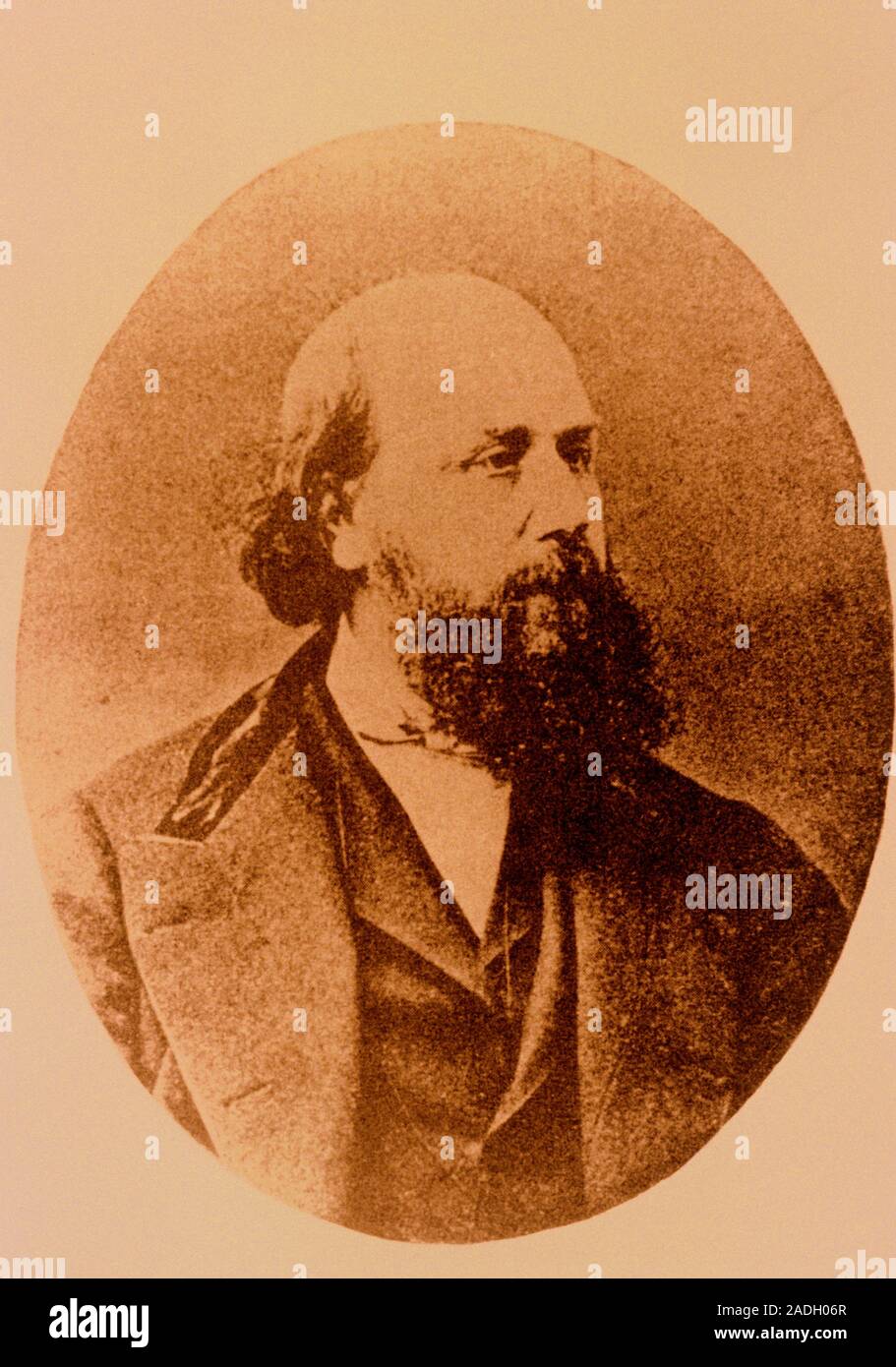 Portrait of the English mathematician James Joseph Sylvester, 1814-1897 ...