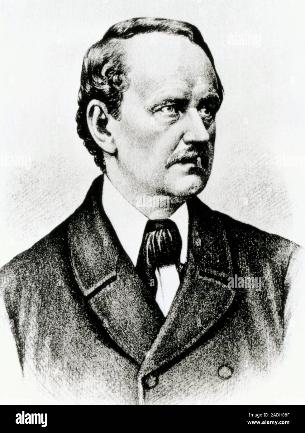 Portrait of the German botanist Jakob Matthias Schleiden (1804-1881), a co-founder of the cell ...