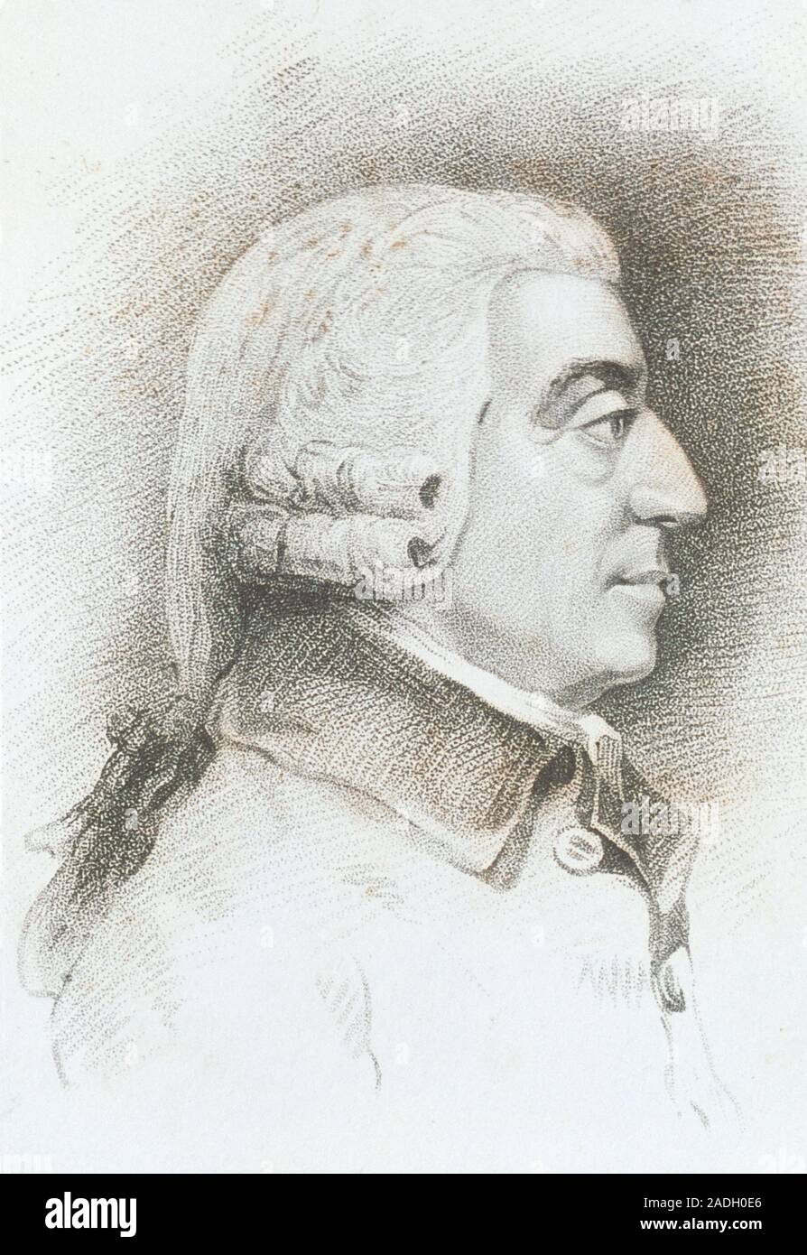 Adam Smith. Historical portrait of the Scottish economist and ...