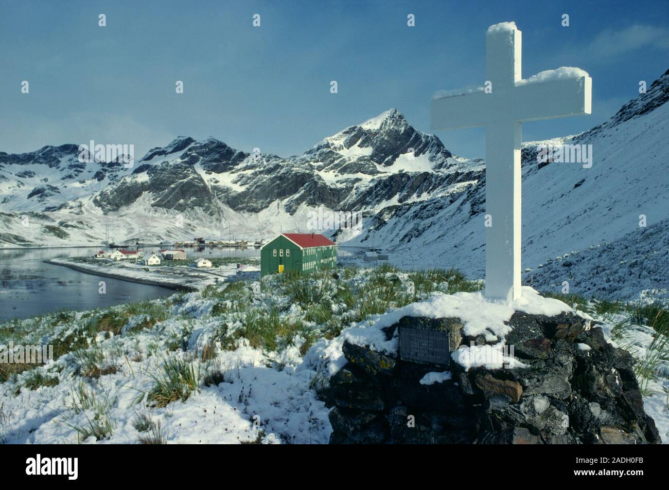 Shackleton memorial on South Georgia Island. Ernest Shackleton (1874 ...
