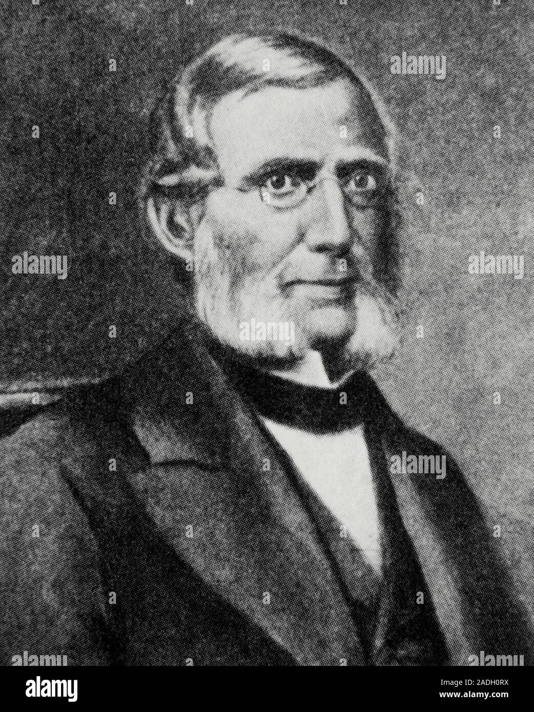 J. Torrey. Portrait of John Torrey (1796-1873), American botanist who ...