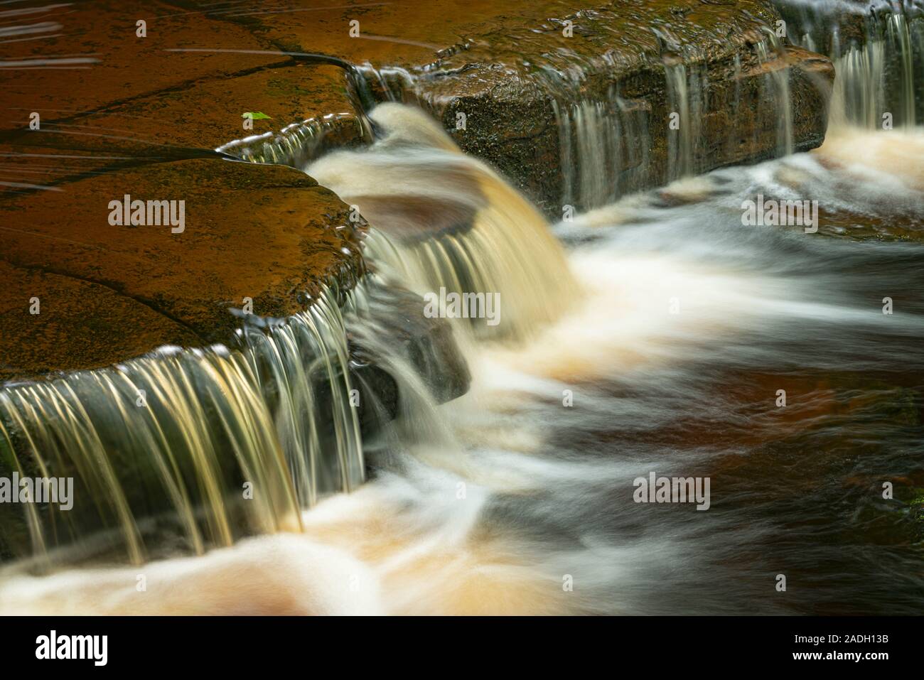 Waterfall on Hareshaw Burn near the town of Bellingham, Northumberland ...
