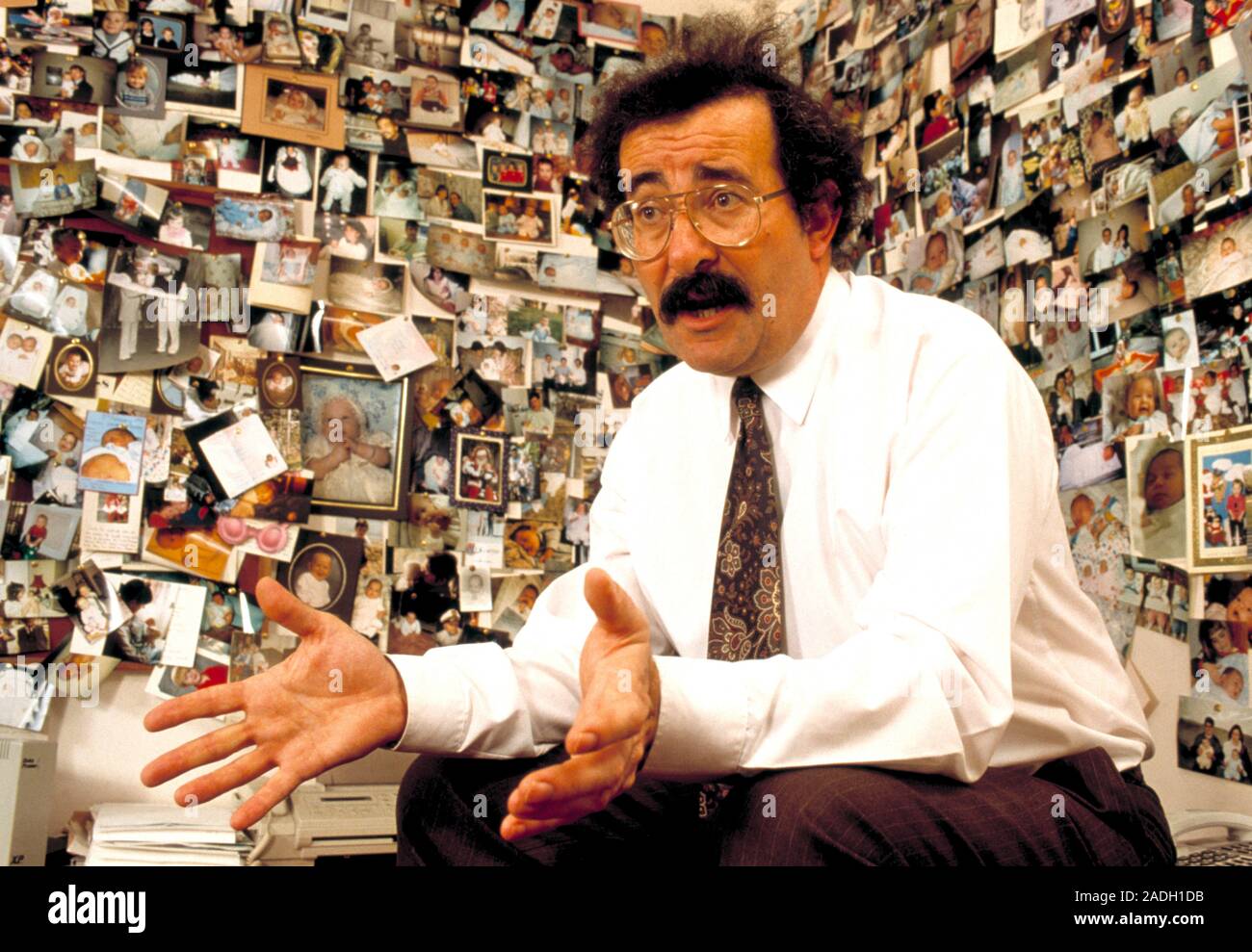 Lord Robert Winston, English doctor and broadcaster, in front of ...