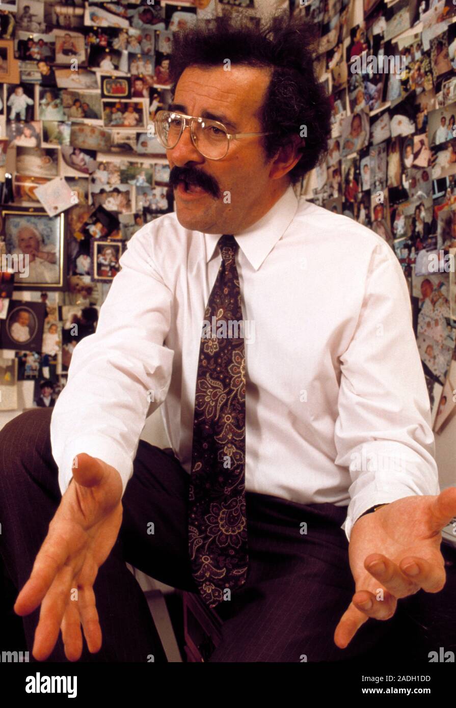 Lord Robert Winston, English doctor and broadcaster, in front of ...